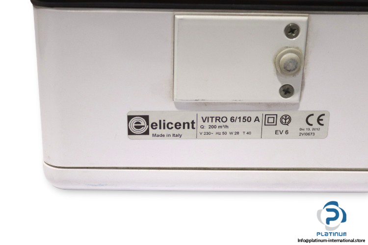 ELICENT VITRO 6/150 A AXIAL FAN - PLATINUM INTERNATIONAL