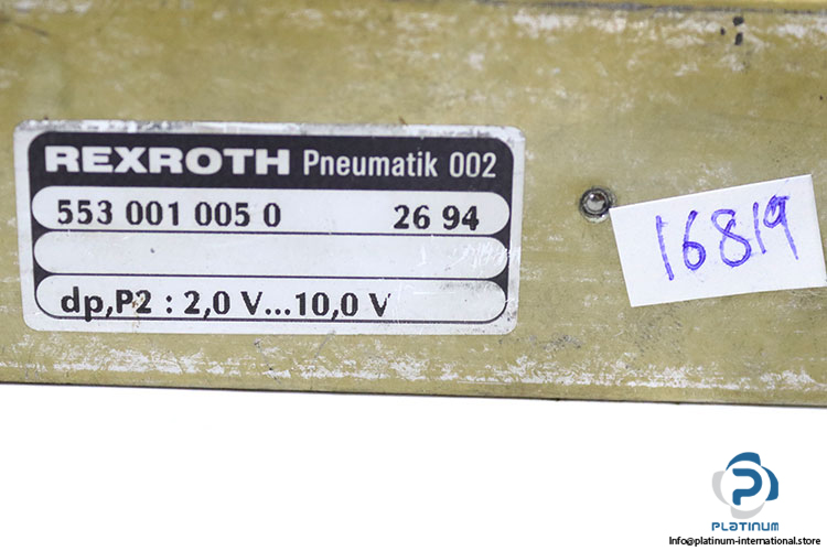 REXROTH 553 001 005 0 AIR VOLUME SENSOR/ AIR FLOW METER - PLATINUM ...